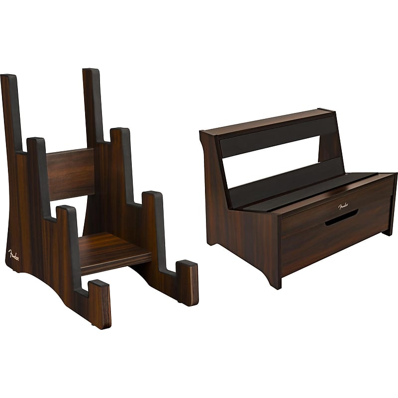 Fender Deluxe Wooden 3-tier Guitar and Amp Stands | Reverb