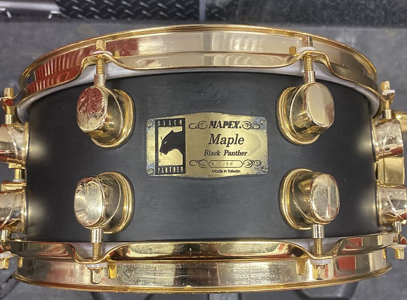 Mapex Black Panther maple 12” snare drum gold hardware ! | Reverb