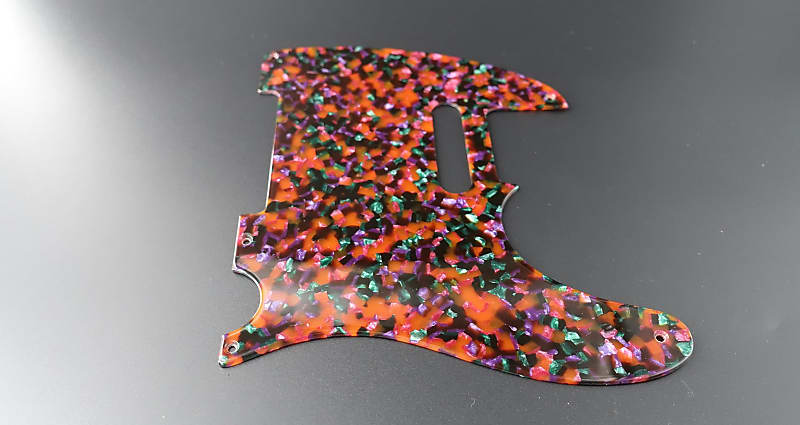 Pickguard Telecaster 5 Holes "Vintage" - Psychedelic Tortoise | Reverb