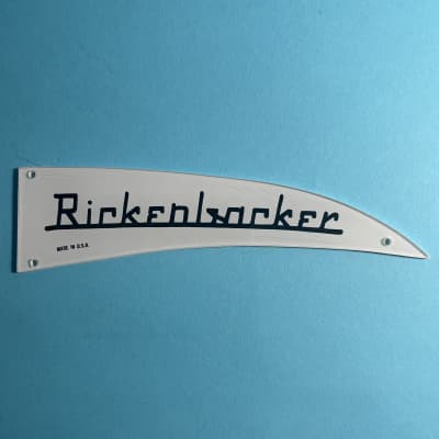 Rickenbacker Truss Rod Cover TRC White W/ Black Logo! | Reverb