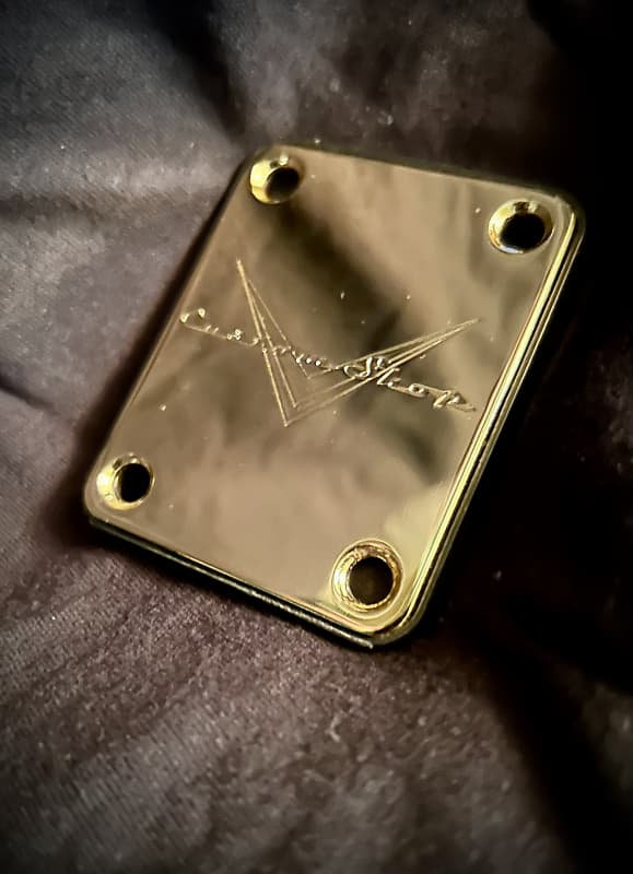 Fender Neck Plate-Gold Custom Shop | Reverb