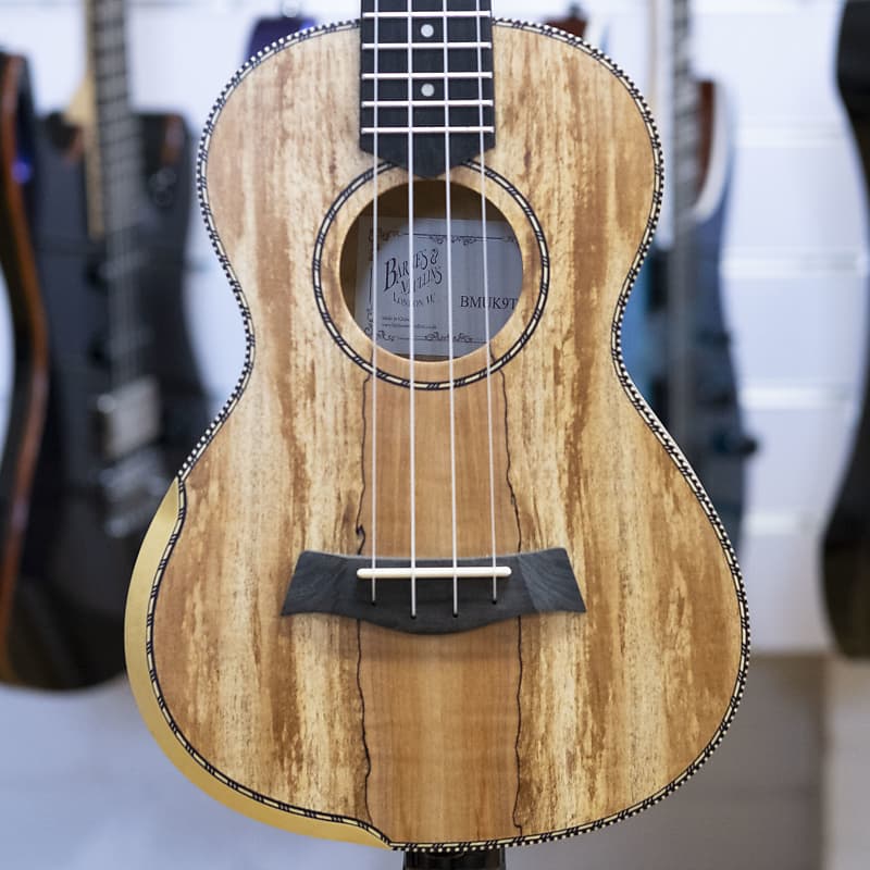 Barnes and Mullins Tenor Ukulele with Gig Bag (Spalted Maple) | Reverb