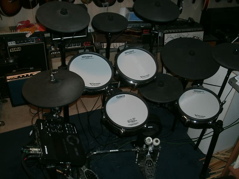 Roland TD27 drum set with Lemon cymbals and rack | Reverb