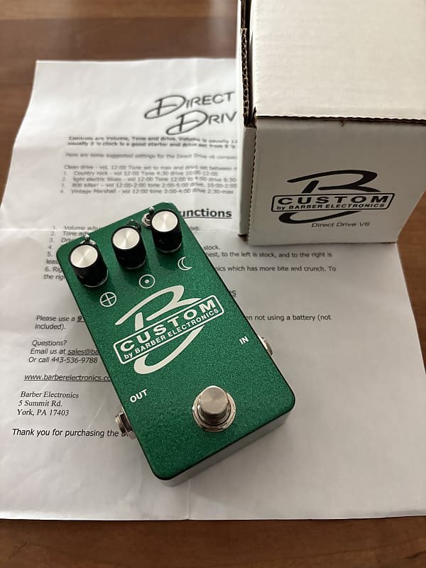 Barber B Custom Direct Drive V6 - Green Metallic | Reverb
