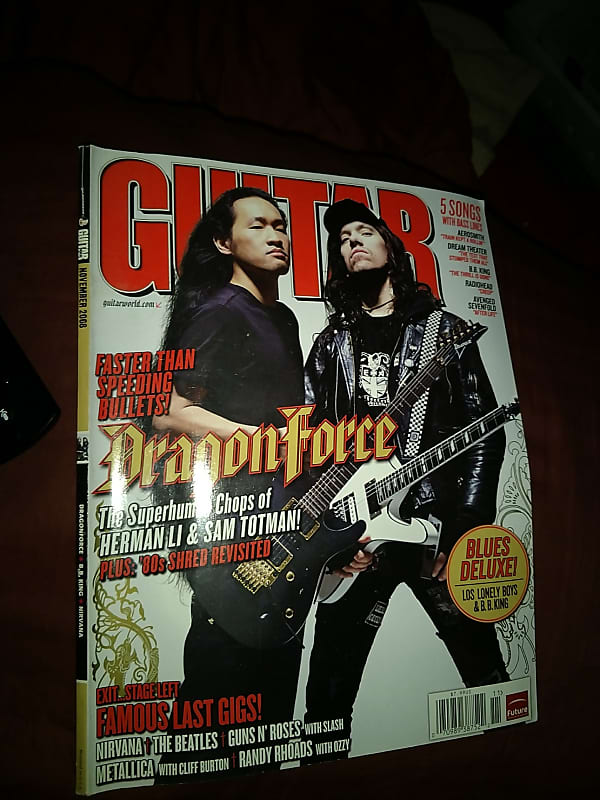 Guitar World Magazine November 2008 Dragonforce Aerosmith | Reverb