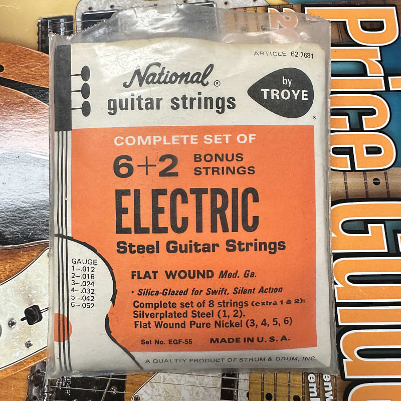 National EGF-55 Electric Guitar Strings Case Candy 1960's | Reverb