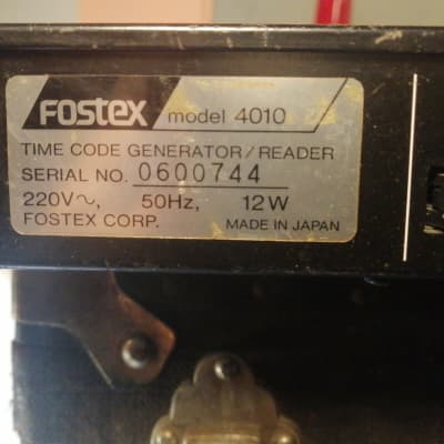 Fostex time code generator reader 4010 | Reverb