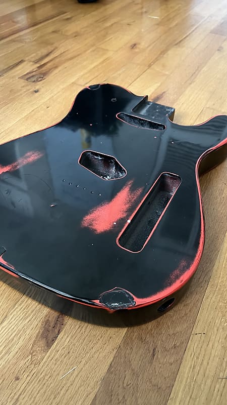 Telecaster - Relic Red Black Body | Reverb