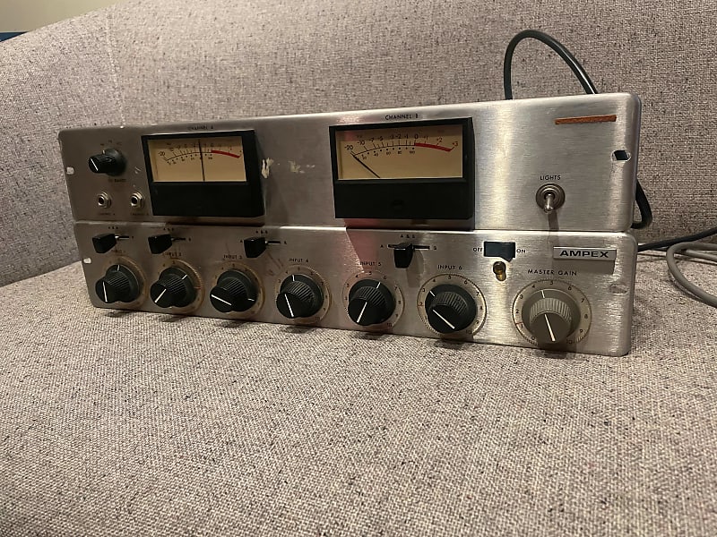 Ampex AM10 1970s-1980s VU meter and six-channel preamp mixer | Reverb