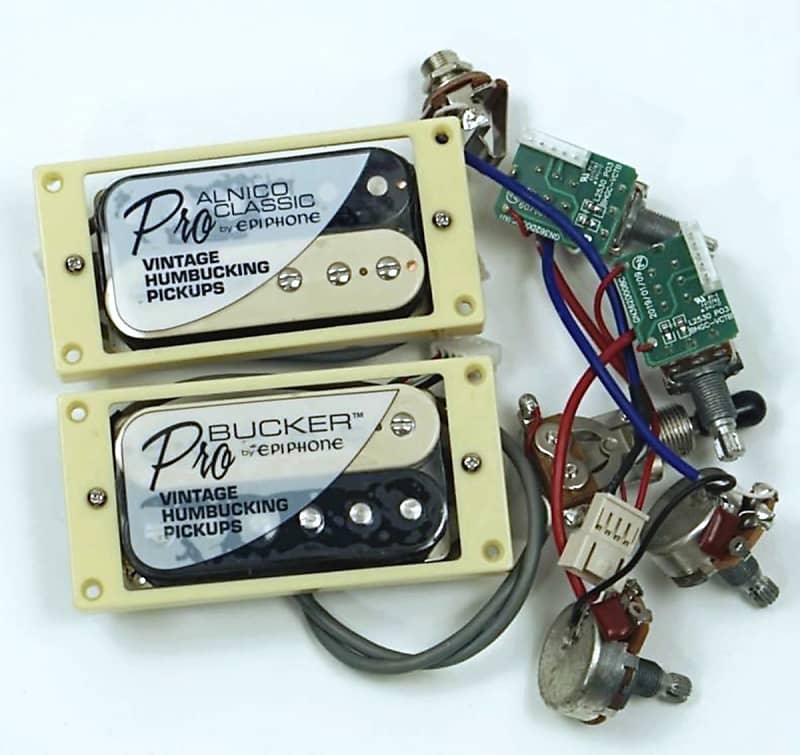 Genuine Epiphone LP Zebra ProBucker Humbucker Pickups QUICK | Reverb