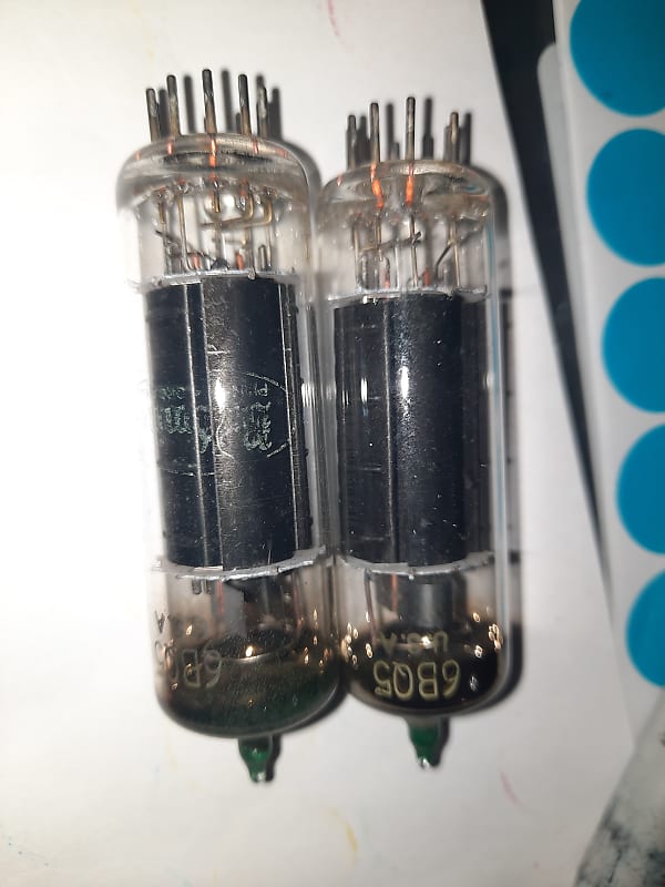 Twin Pair Baldwin 6BQ5/EL84 Black Plate Halo | Reverb