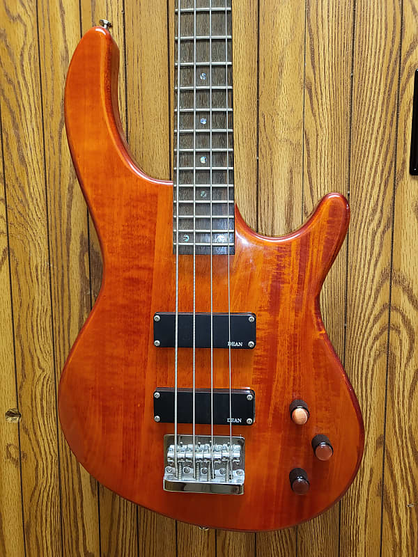 Dean Edge 4-String Bass Guitar Transparent Orange | Reverb