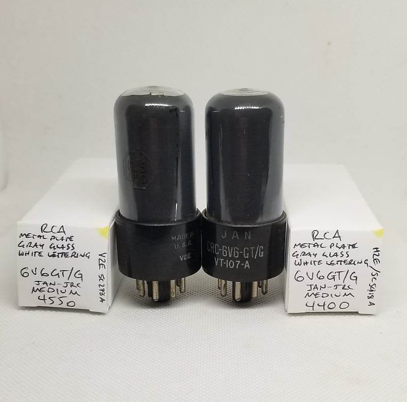 RCA JAN-CRC 6V6GT VT-107-A Matched Pair (3.2%) | Reverb
