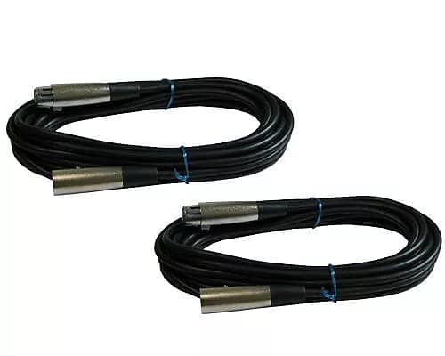 2 Pack 3-Pin Xlr Extension Microphone Mic Cable Male Female | Reverb