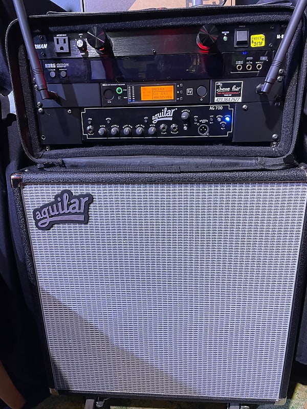 Aguilar AG 700 Head, DB 410 Cabinet, Furman M-8X, Korg Pro | Reverb