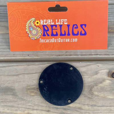 Real Life Relics LP Round Switch Cavity Plate Black [DH5] | Reverb