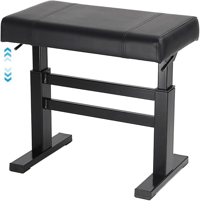 Height Adjustable Piano Bench Hydraulic Lifting Keyboard | Reverb