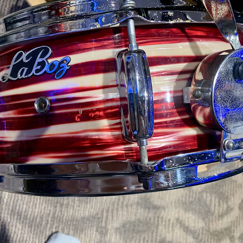 Laboz Snare drum 1960s Red swirl | Reverb