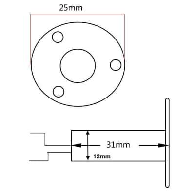 1/4" Mono/Stereo Input Jack/Strap Button for Electro | Reverb UK