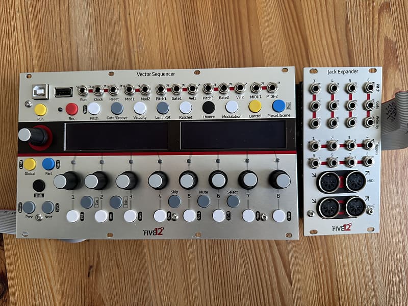 Five12 Vector sequencer + Jack Expander - Silver | Reverb