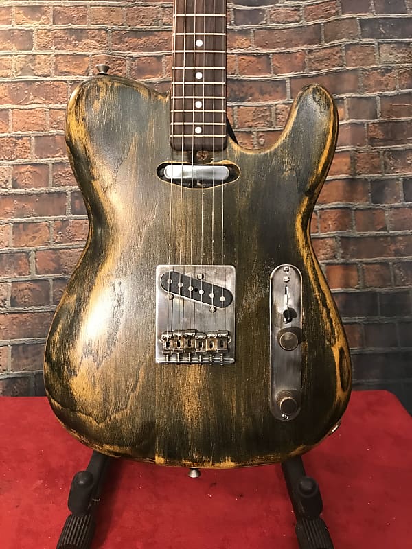 USA Custom Made T Style Set Neck Tele Swamp Ash-EVO Gold | Reverb
