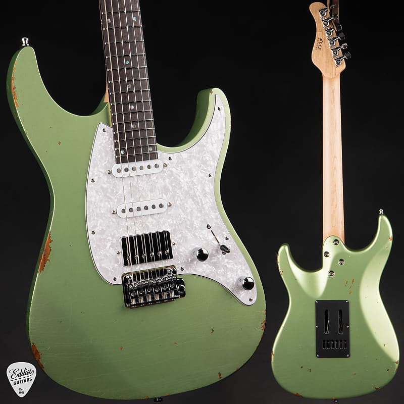 Mayones Aquila Aged V24 6 - Monolith Metallic Celadon Green | Reverb