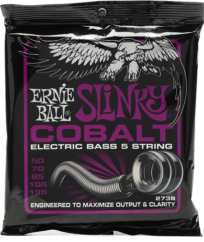 Ernie Ball Power Slinky Cobalt Electric Bass Guitar Strings - | Reverb