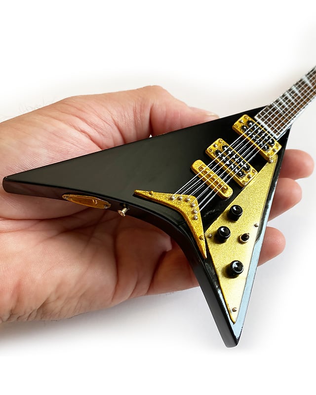 Randy Rhoads Black V Mini Guitar Replica | Reverb