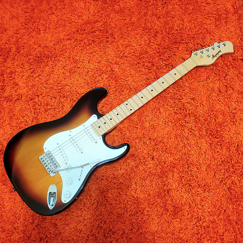 Vintage Harmony H80T 80's Stratocaster Copy 3 Color Sunburst | Reverb