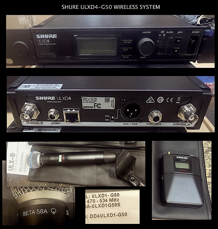 Shure ULXD4 Beta 58 Handheld with Beltpack | Reverb