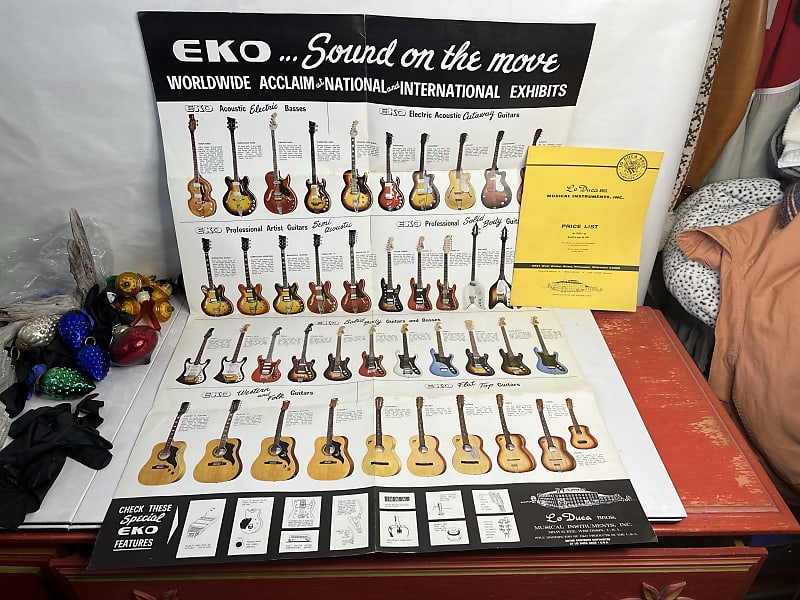 Eko Poster and price list 1967 1967 | Reverb