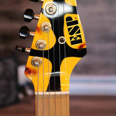 80s ESP M-1 George Lynch Signature Yellow Tiger | Reverb