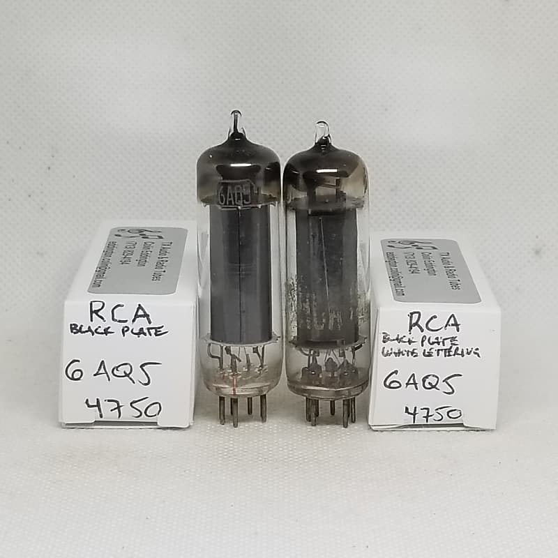 RCA 6AQ5 Black Plate Perfectly Matched Pair NOS 6AQ5A EL90 | Reverb