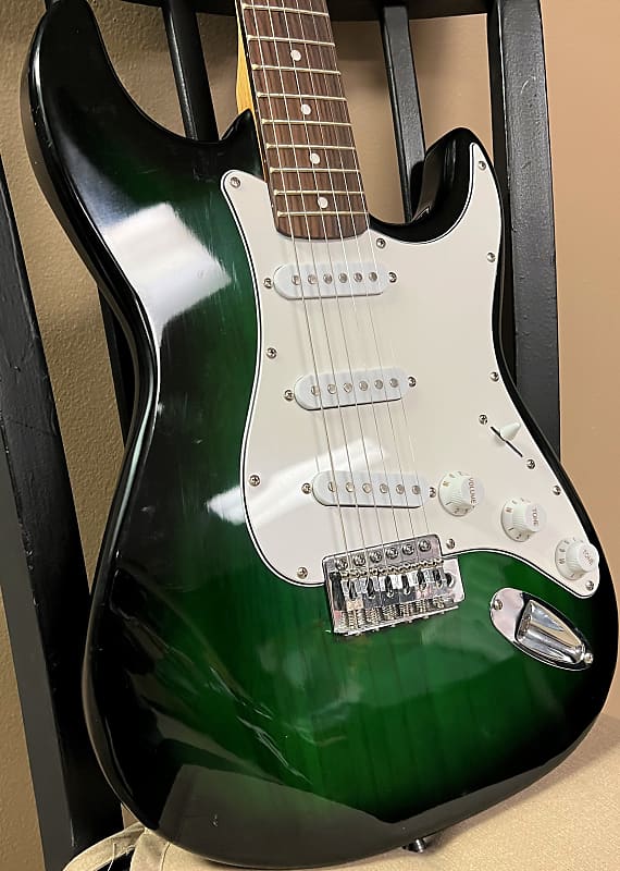 Green-Caster Strat Solid Body | Reverb