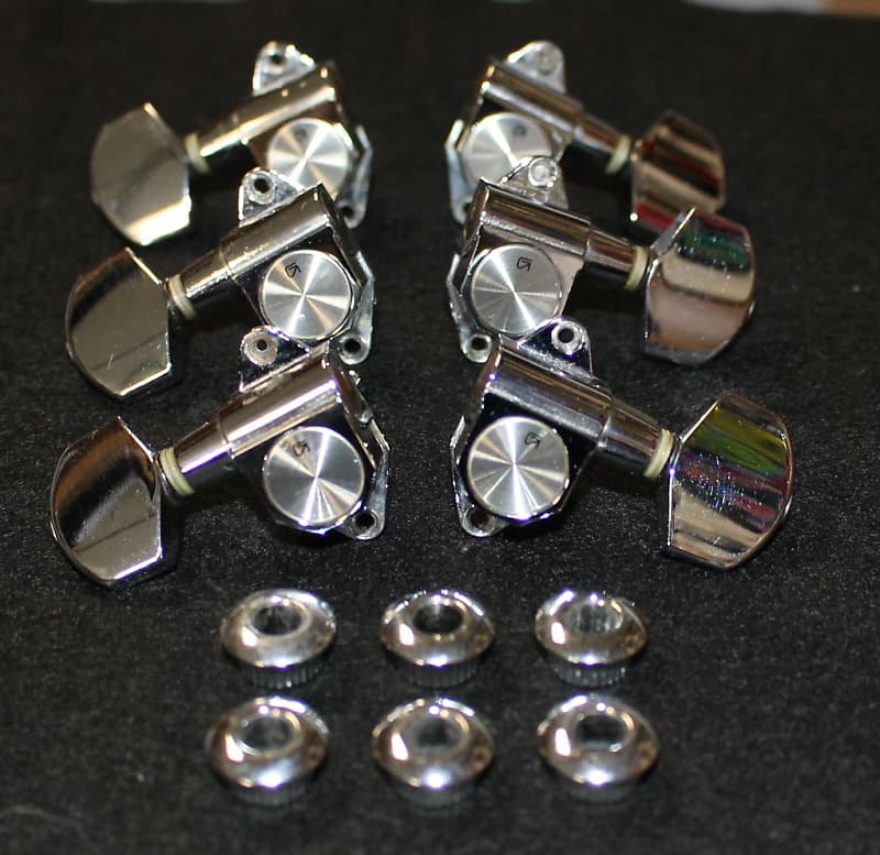 Gotoh Tuners with Grommets 3 on a side 1980's Chrome | Reverb