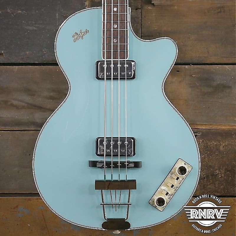 Hofner H500/2 Club Bass, Light Green Sonic Blue, One of a | Reverb