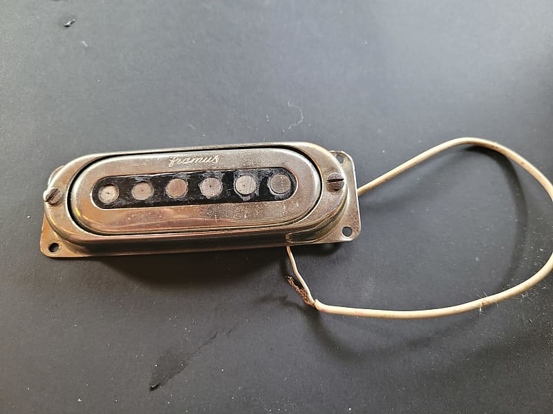 Framus Early 60's guitar pickup 1963-64 nickel/black w/ bezel | Reverb