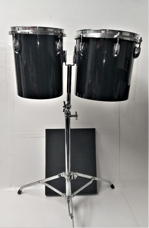 Vintage Pair of Wood Octoban Drums 10" x 8" / 10" x 10" With | Reverb
