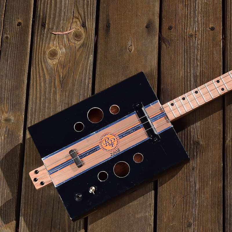 Cigar box guitar, 3-string electric guitar, handmade cbg | Reverb