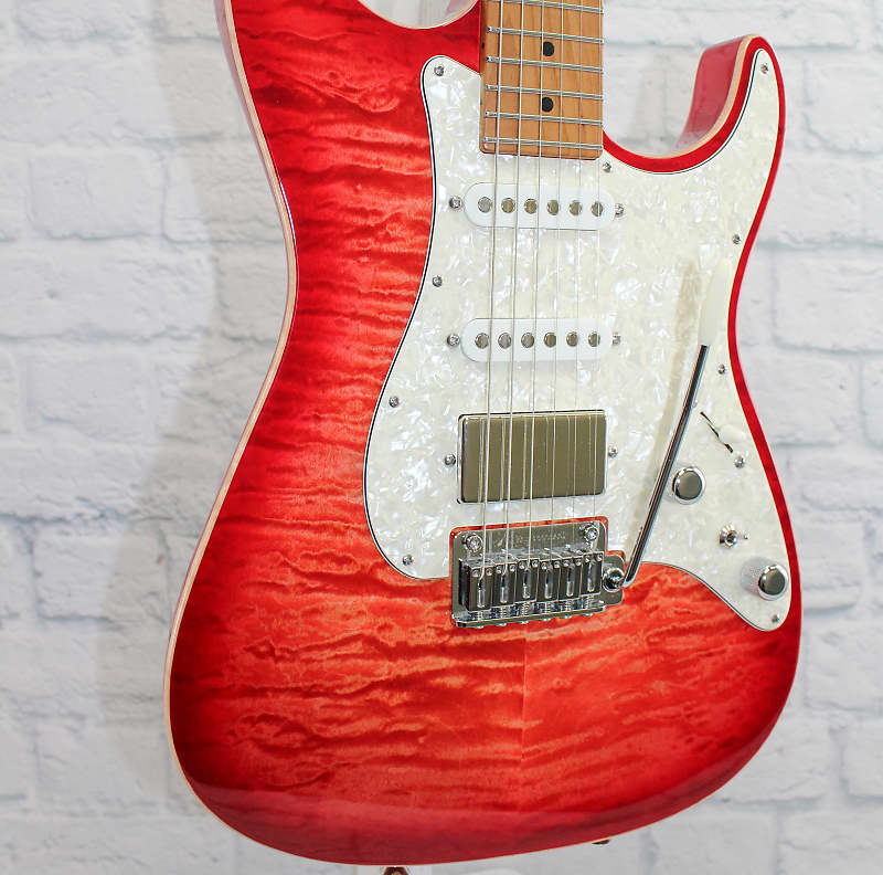 Tom Anderson Drop Top Classic Shorty - Natural Red Burst | Reverb