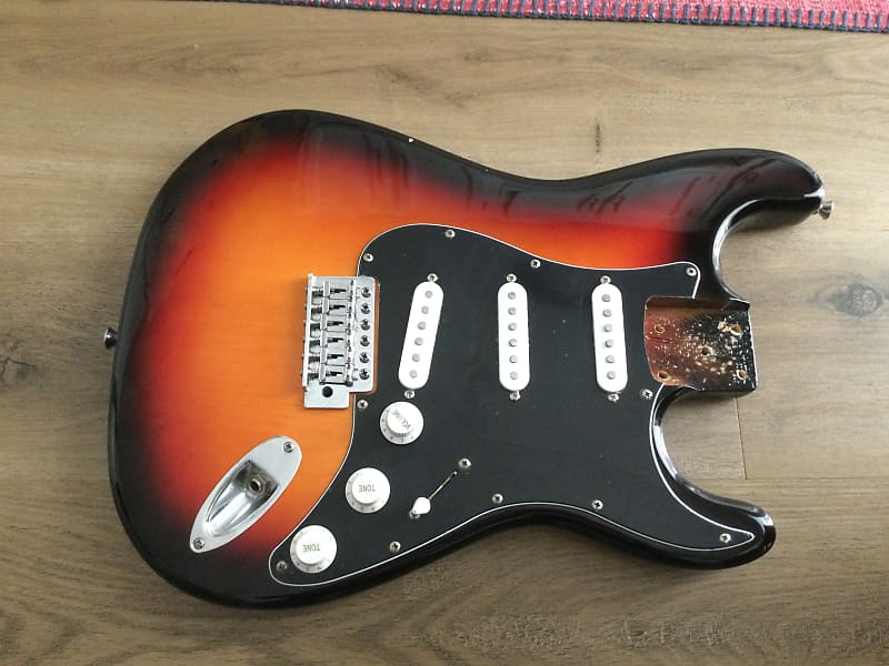 STRAT STYLE ELECTRIC GUITAR LOADED BODY SUNBURST | Reverb