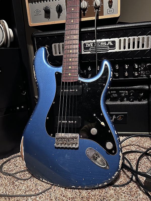 MJT Musikraft Strat Style guitar Mojotone noiseless P90 | Reverb