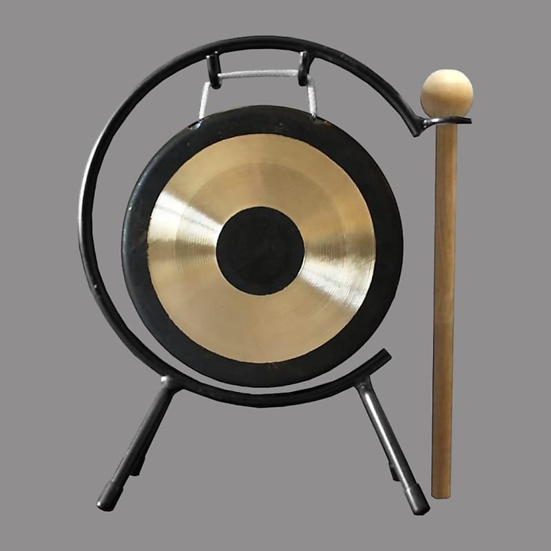 Mini Gong 6"Chau Gong Includes Gong Stand & Gong Mallet | Reverb