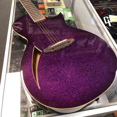 ESP LTD TL-6 Acoustic / Electric Guitar - Purple Sparkle | Reverb