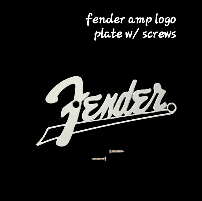 Fender Amp Logo Plate, Replacement w/ Screws | Reverb