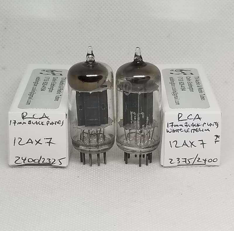RCA 12AX7 Black Plate Well Matched (3.1%) Pair NOS ECC83 | Reverb