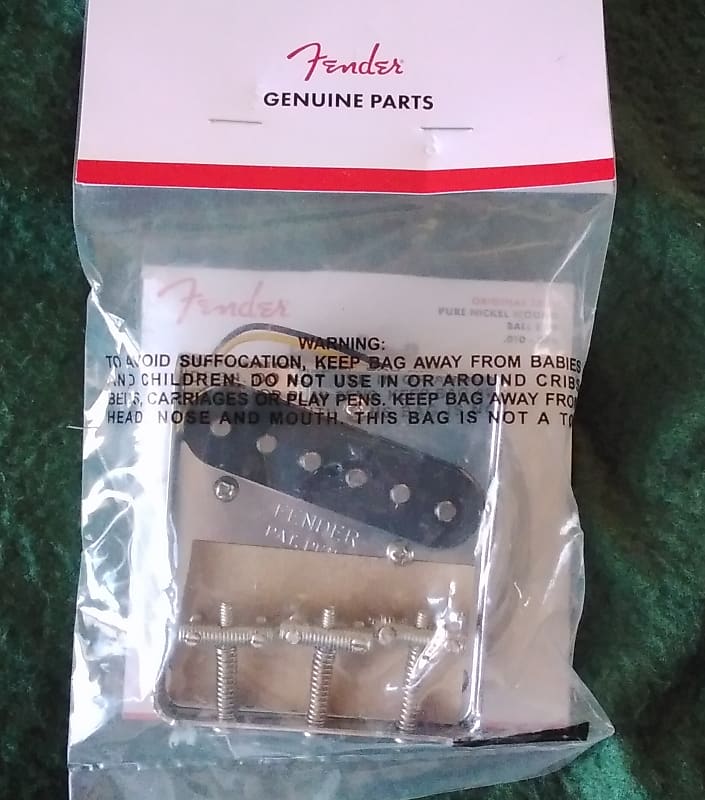 Fender 62 TELE® CUSTOM BRIDGE ASSEMBLY (WITH PICKUP), NICKEL | Reverb