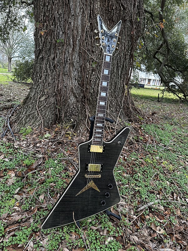 Dean Z explorer body limited, edition, black and 2008 - Flame | Reverb