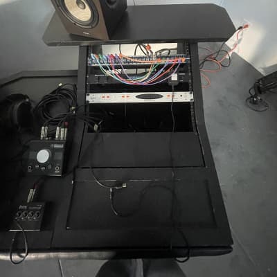 Custom Studio Work Desk With Side Cars and Speaker Stands | Reverb