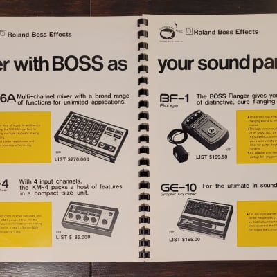 Vintage BOSS Effects Catalog Sheets | Reverb